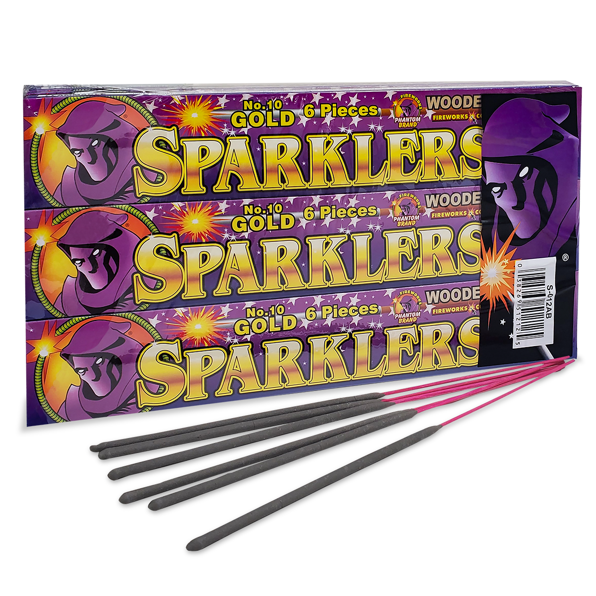 #10 Gold Sparkler (Wood) - 12 boxes of 6 – Phantom Online Store